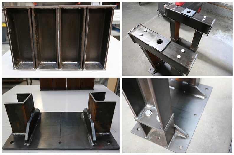 Channel Section vs. Secondary modular box section vs. traditional steel - MIDFIX